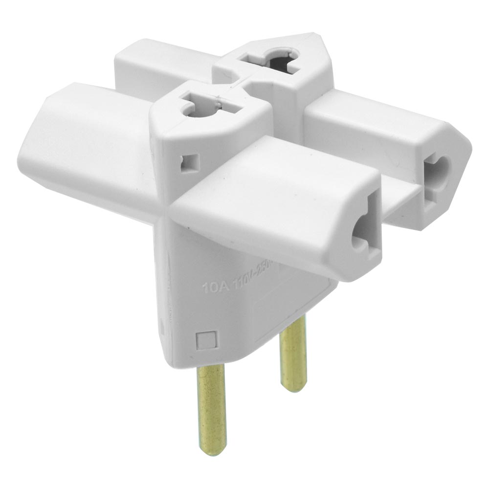 Adaptador Tomada Benjamin Tipo T Fêmea para Padrão Brasil - Branco no ...