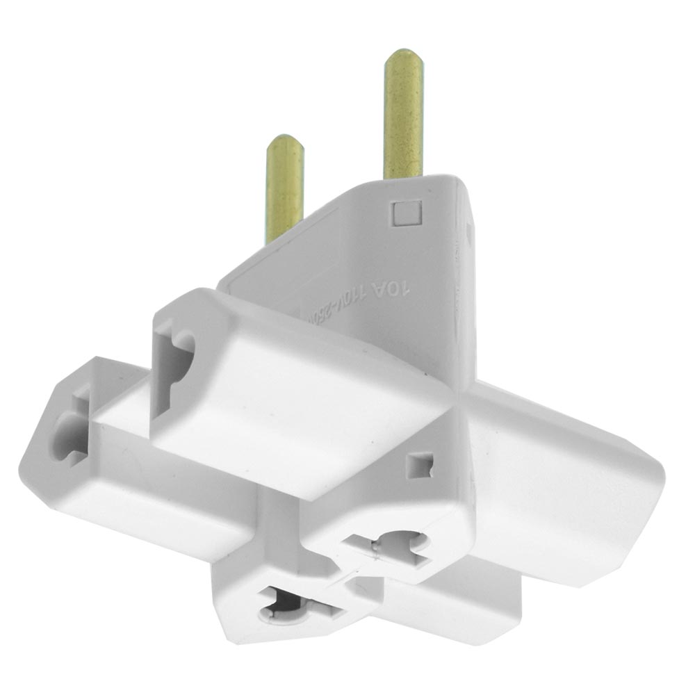 Adaptador Tomada Benjamin Tipo T Fêmea para Padrão Brasil - Branco no ...