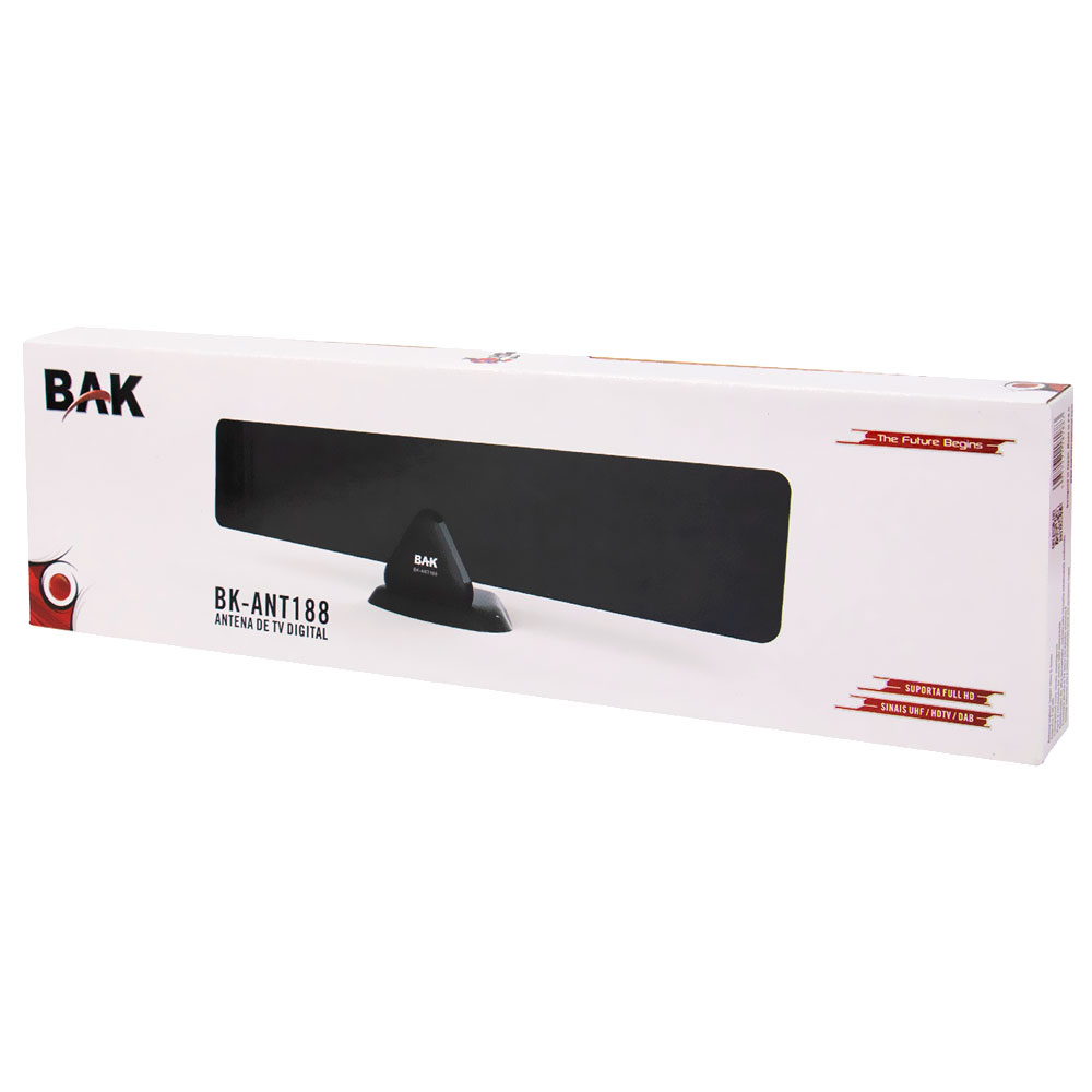 Antena para TV Digital BAK BK-ANT188 Interno / HD / UHF / HDTV / DAB ...