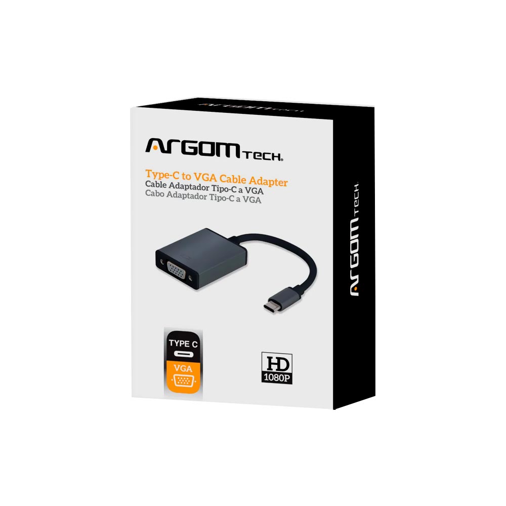 Cabo Adaptador Argom Tech USB-C para VGA - ARG-CB-0043 no Paraguai ...