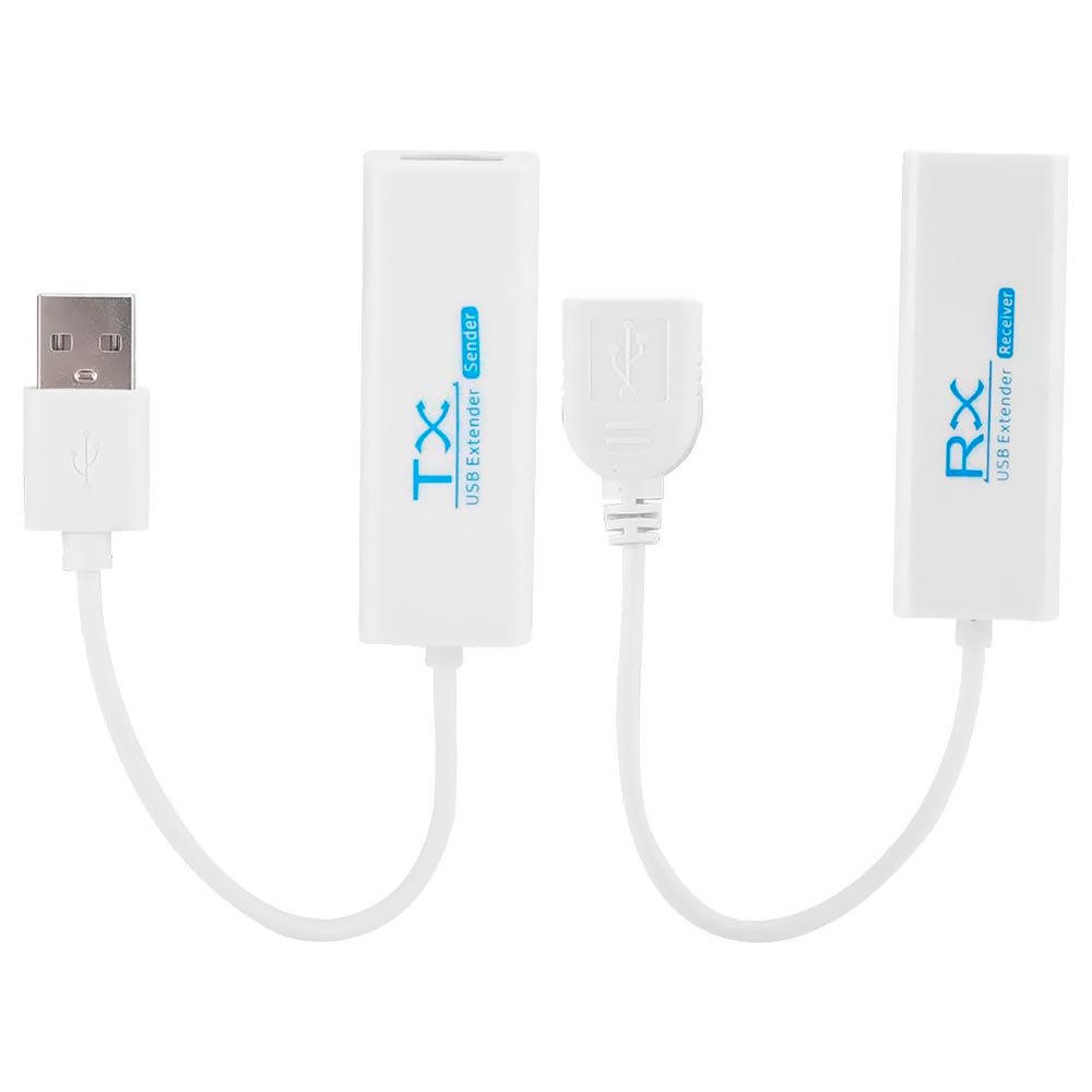 Cabo Adaptador Externder USB para RJ45 / 200M / RX / TX - Branco no ...