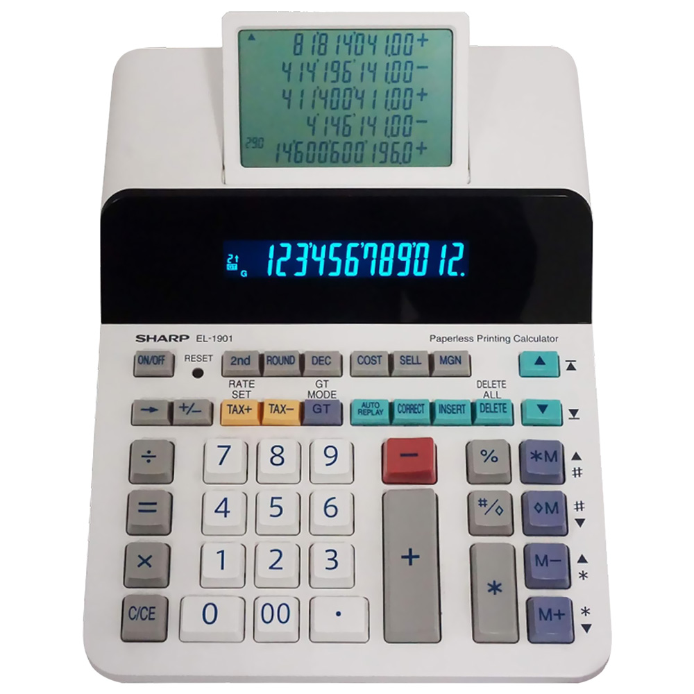 Calculadora Sharp EL-1901 12 Digitos / 110V - Branco no Paraguai - Visão Vip Informática ...