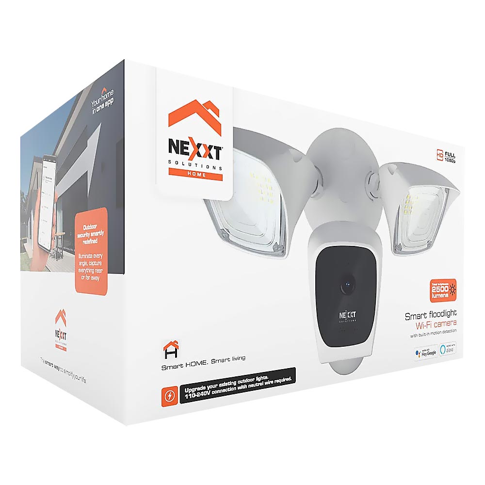 Câmera de Segurança Nexxt NHC-F610 Outdoor / Smart Wi-Fi Floodlight ...
