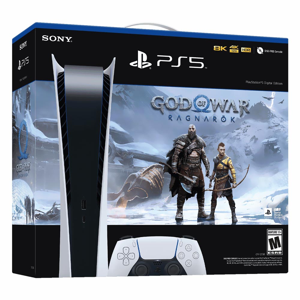 Console Sony Playstation 5 CFI-1215B 825GB / 8K / 4K / Digital Edition / Bivolt - Branco + Jogo ...