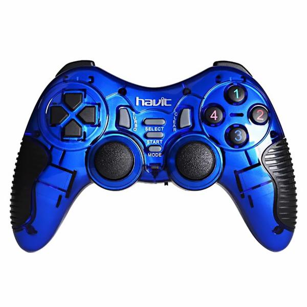 Controle Havit HV-G89W para PS2 / PS3 / PC / Wireless - Azul no ...