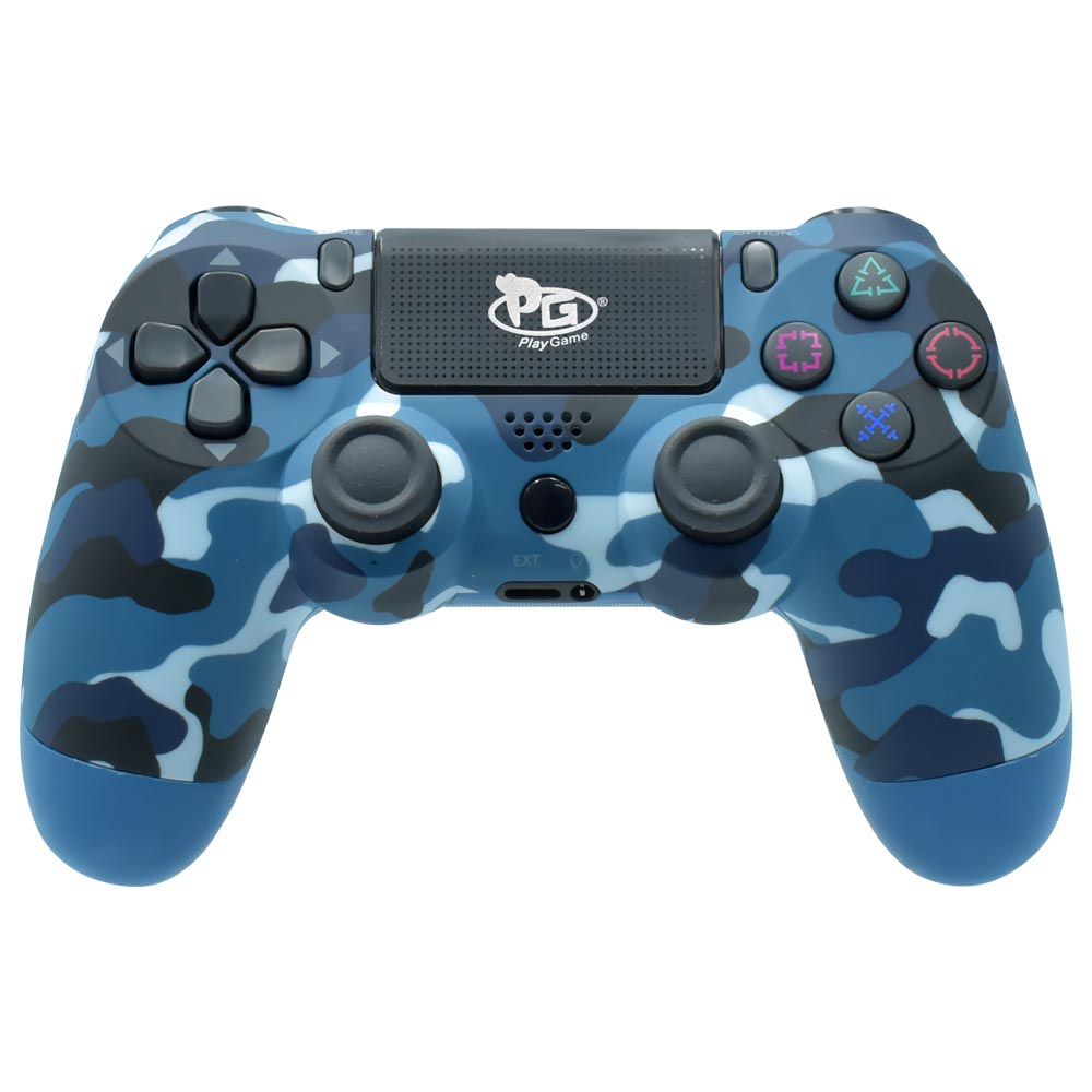 Controle Play Game Dualshock para PS4 Wireless - Azul Camuflado no ...