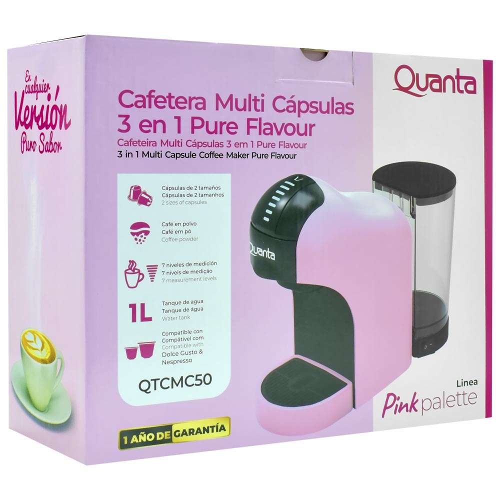 Cafeteira Quanta Pure Flavour QTCMC50 110V - Preto / Rosa no Paraguai ...
