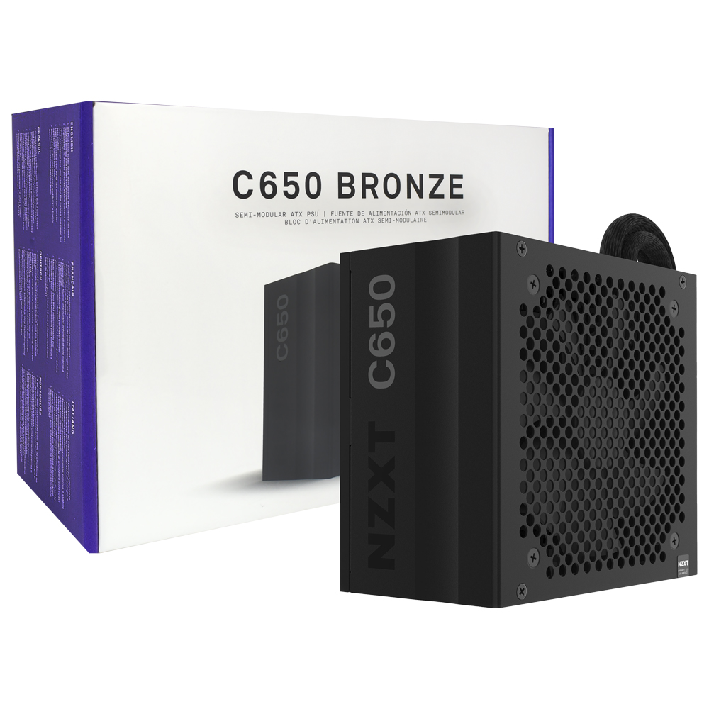 Fonte de Alimentação NZXT C650 650W ATX / Semi Modular / 80 Plus Bronze ...