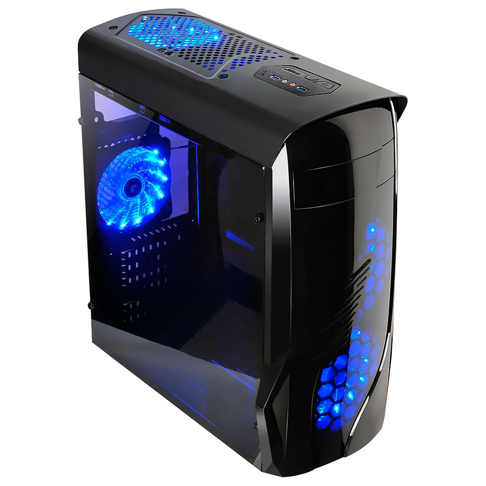 Gabinete Gamer Agiler AGI-C010 / 4 Cooler / RGB - Preto no Paraguai ...