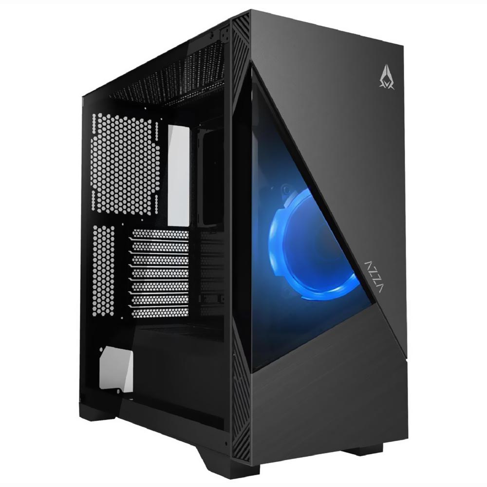 Gabinete Gamer AZZA Eclipse 440 CSAZ-440 Mid Tower / 1 Cooler / RGB - Preto no Paraguai - Visão ...