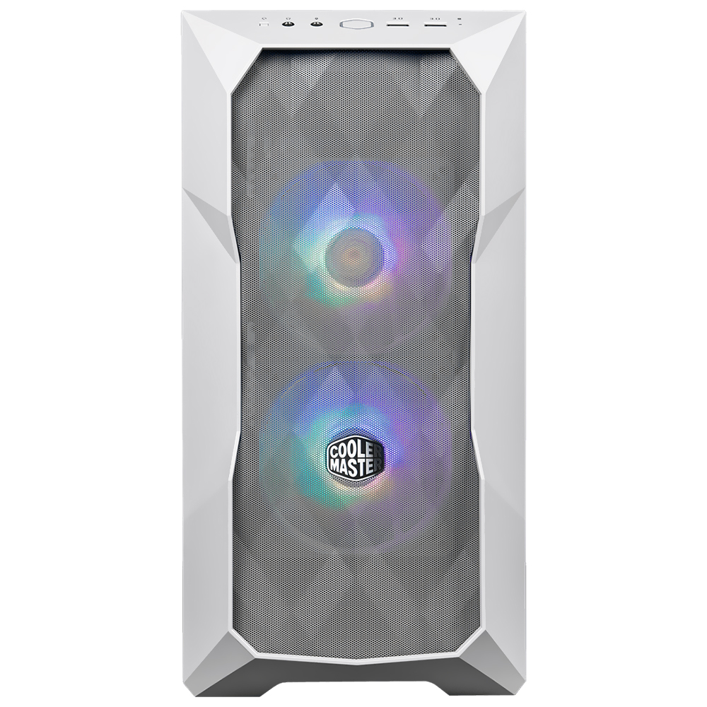 Gabinete Gamer Cooler Master MasterBox TD300 Mesh RGB / 2 Cooler - Branco no Paraguai - Visão ...