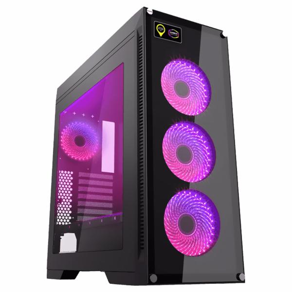 GABINETE GAMER GAMEMAX RAINBOW M911 VIDRO PRETO - 4 COOLER - FULL TOWER no Paraguai - Visão Vip ...