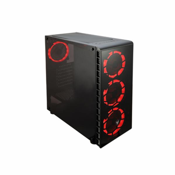 Gabinete Gamer Satellite K367 Mid Tower / 6 Cooler / RGB - Preto no Paraguai - Visão Vip ...