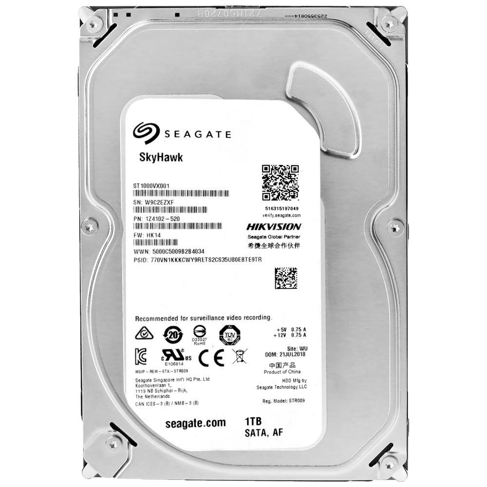HD Seagate 1TB Skyhawk Surveillance 3.5" SATA 3 5900RPM Pull ...