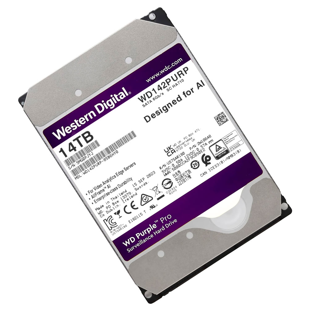 HD Western Digital 14TB WD Purple Pro Surveillance 3.5" SATA 3 7200RPM ...