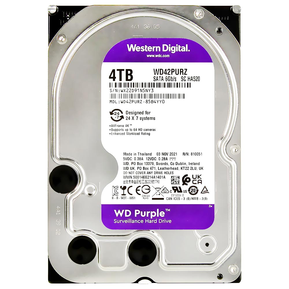 HD Western Digital 4TB WD Purple 3.5" SATA 3 5400RPM - WD43PURZ no Paraguai - Visão Vip ...