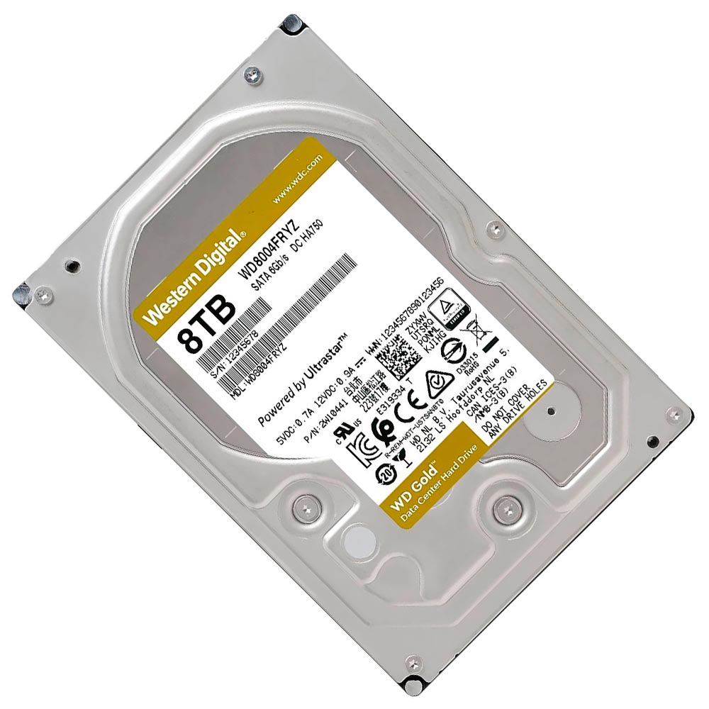 HD Western Digital 8TB WD Gold 3.5" SATA 3 7200RPM - WD8004FRYZ no ...