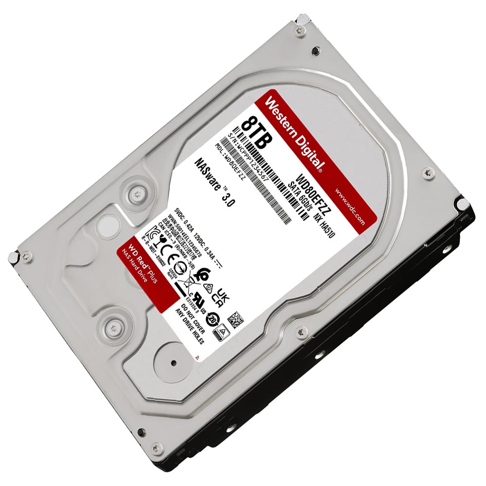 HD Western Digital 8TB WD Red Plus Nas 3.5" SATA 3 5640RPM - WD80EFZZ ...