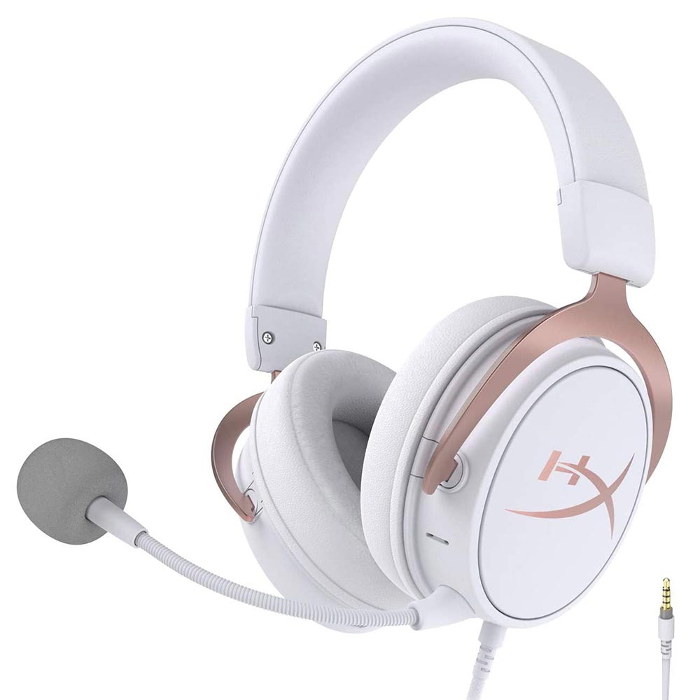 Fone Gamer Hyperx Cloud Mix / Wireless - Branco / Rosa (HX-HSCAM-RG/WW ...