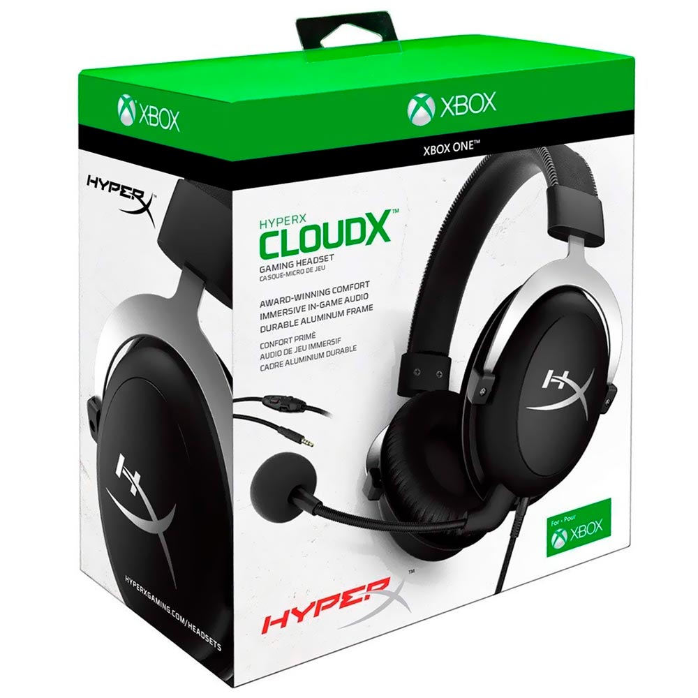 Fone Gamer Hyperx Cloud Xbox One / Com Fio - Preto / Cinza (HX-HS5CX-SR ...