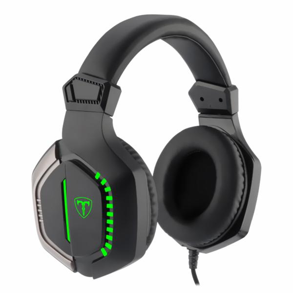 Fone Gamer T-Dagger T-RGH208 Eiger LED / Com Fio - Preto / Verde no ...