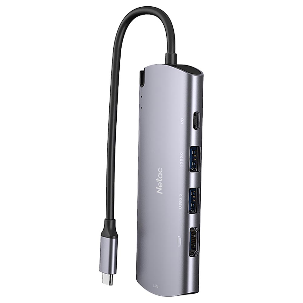 HUB 5P. USB TYPE-C 3.1 NETAC WH41 USB3.0/HDMI/LAN/TYPE-C FEMEA + LEITOR ...