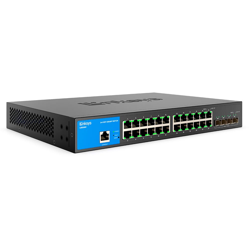 Hub Switch Linksys LGS328C 24 Portas / Gigabit 4SFP+ - 10/100/1000Mbps no Paraguai - Visão Vip ...