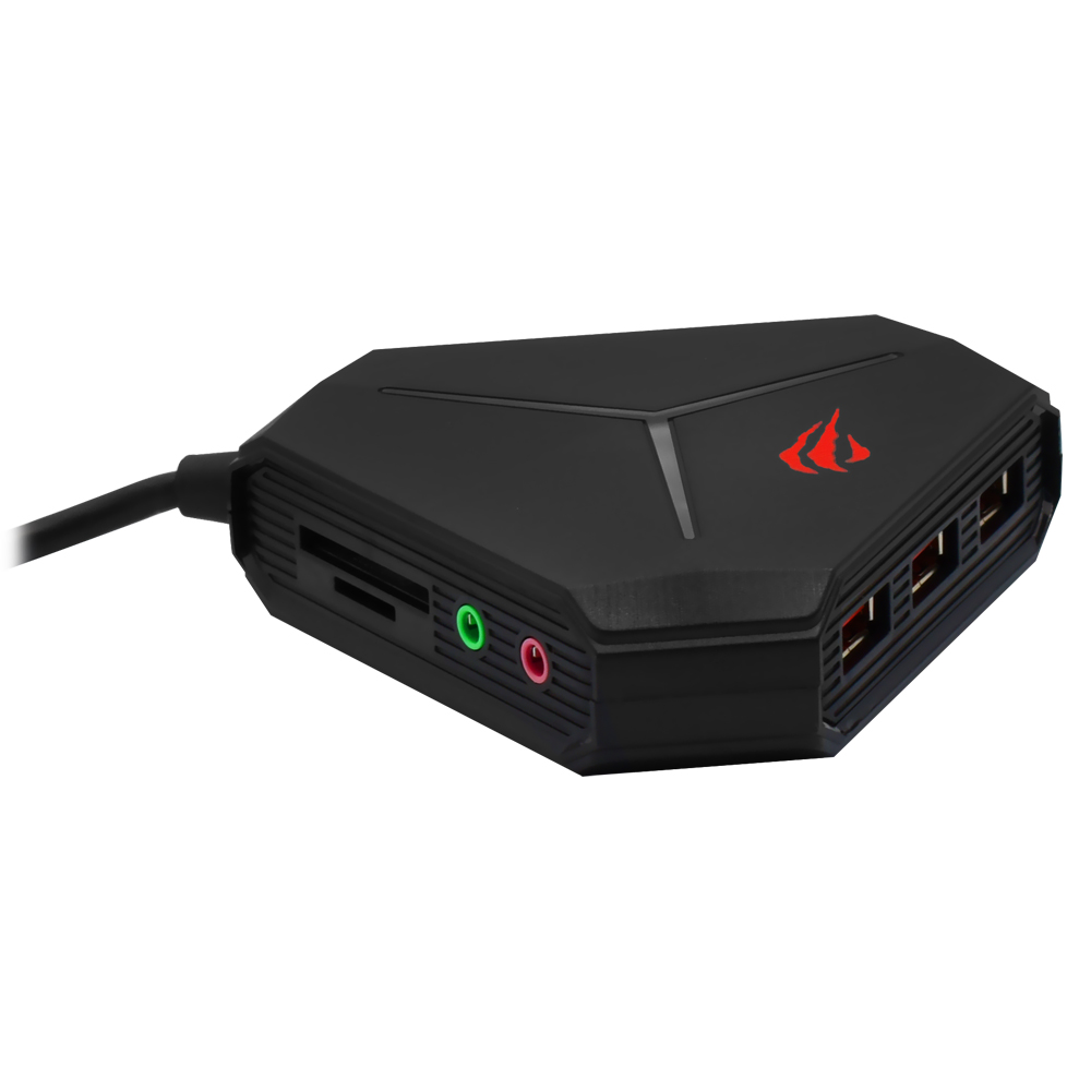 Hub USB Havit HV-H95-BK 8 Portas / USB 3.0 / SD / TF / Jack 3.5 - Preto ...