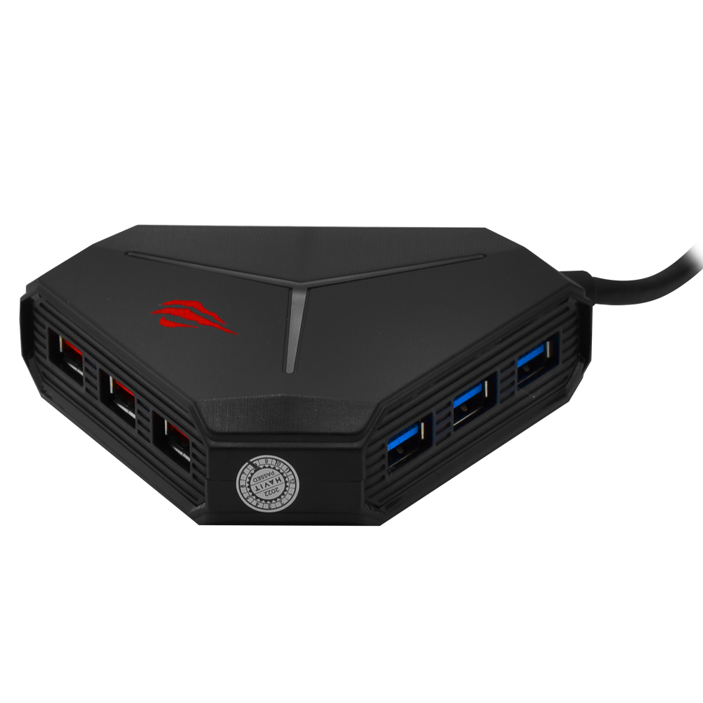 Hub USB Havit HV-H95-BK 8 Portas / USB 3.0 / SD / TF / Jack 3.5 - Preto ...