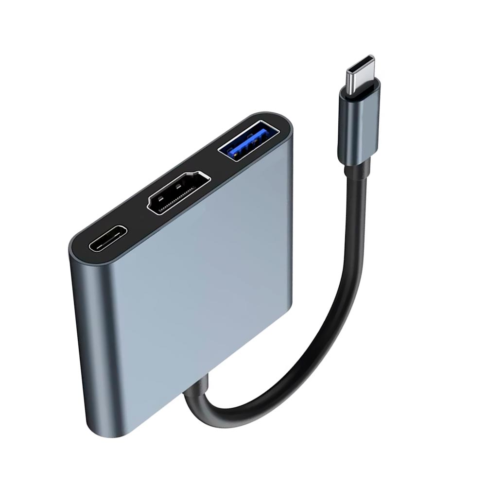 Hub USB Type-C 3.1 Satellite A-HUBC56 3 Portas HDMI / USB 3.0 / Type-C Fêmea - Cinza no Paraguai ...