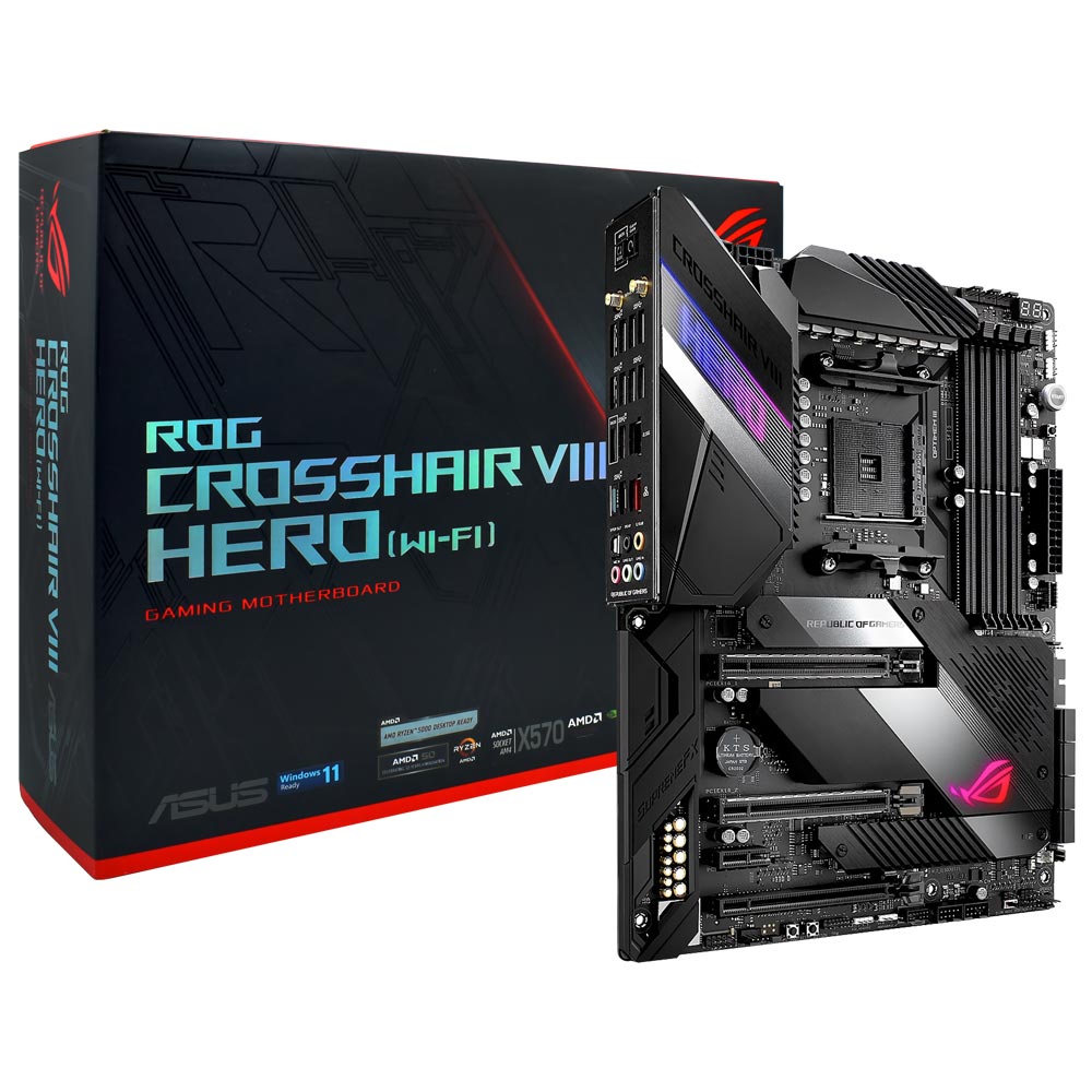 Placa Mãe ASUS ROG X570 Crosshair VIII Hero Socket AM4 / DDR4 no Paraguai - Visão Vip ...