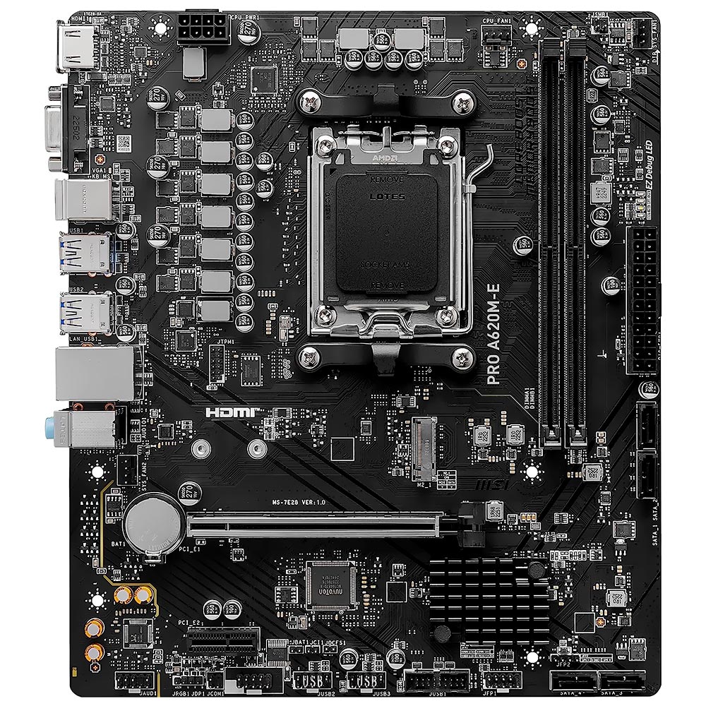Placa Mãe MSI Pro A620M-E Socket AM5 / DDR5 / VGA no Paraguai - Visão ... Placa Mãe MSI Pro A620M-E Socket AM5 / DDR5 / VGA no Paraguai - Visão ...