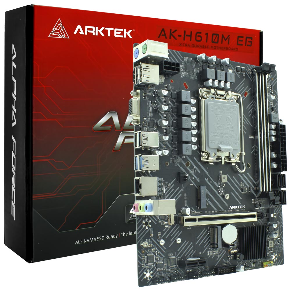Placa Mãe Arktek AK-H610M EG Socket LGA 1700 / VGA / DDR4 no Paraguai ...