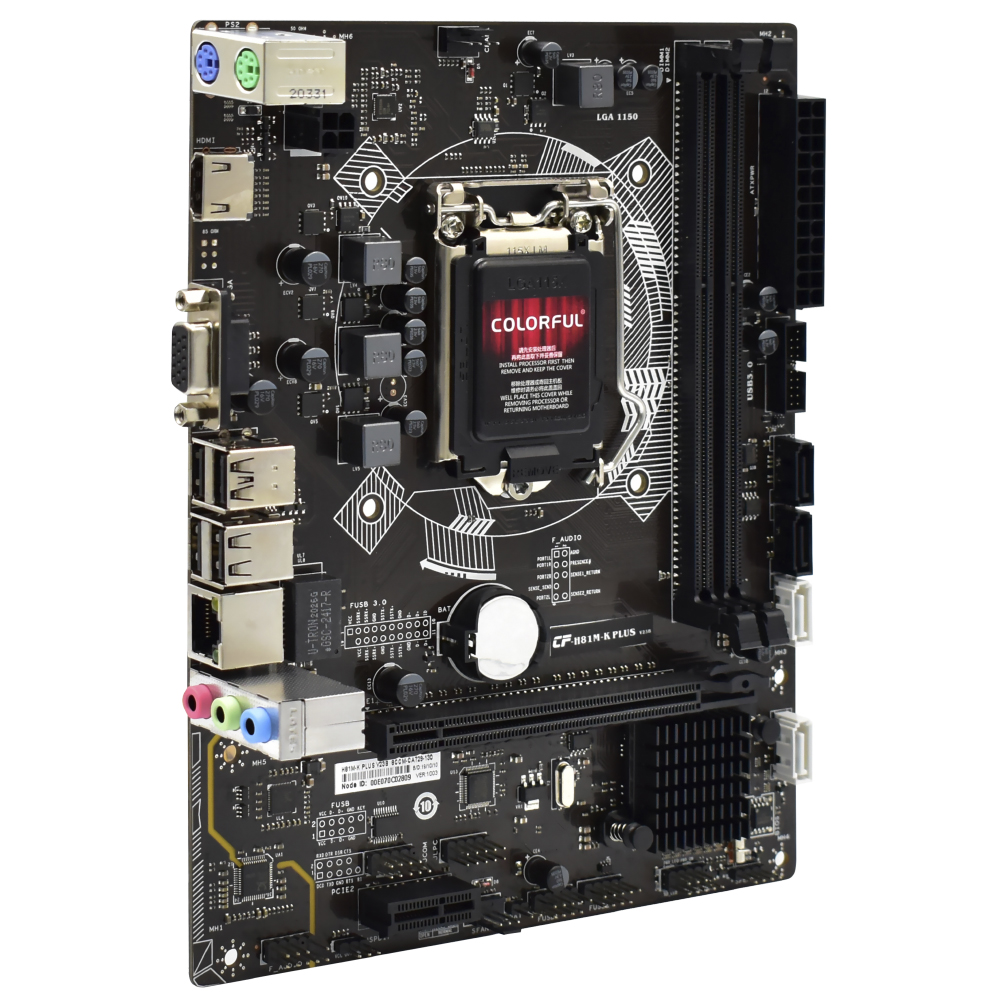 Placa Mãe Colorful H81M-K PLUS V23B Socket LGA 1150 / VGA / DDR3 no ...
