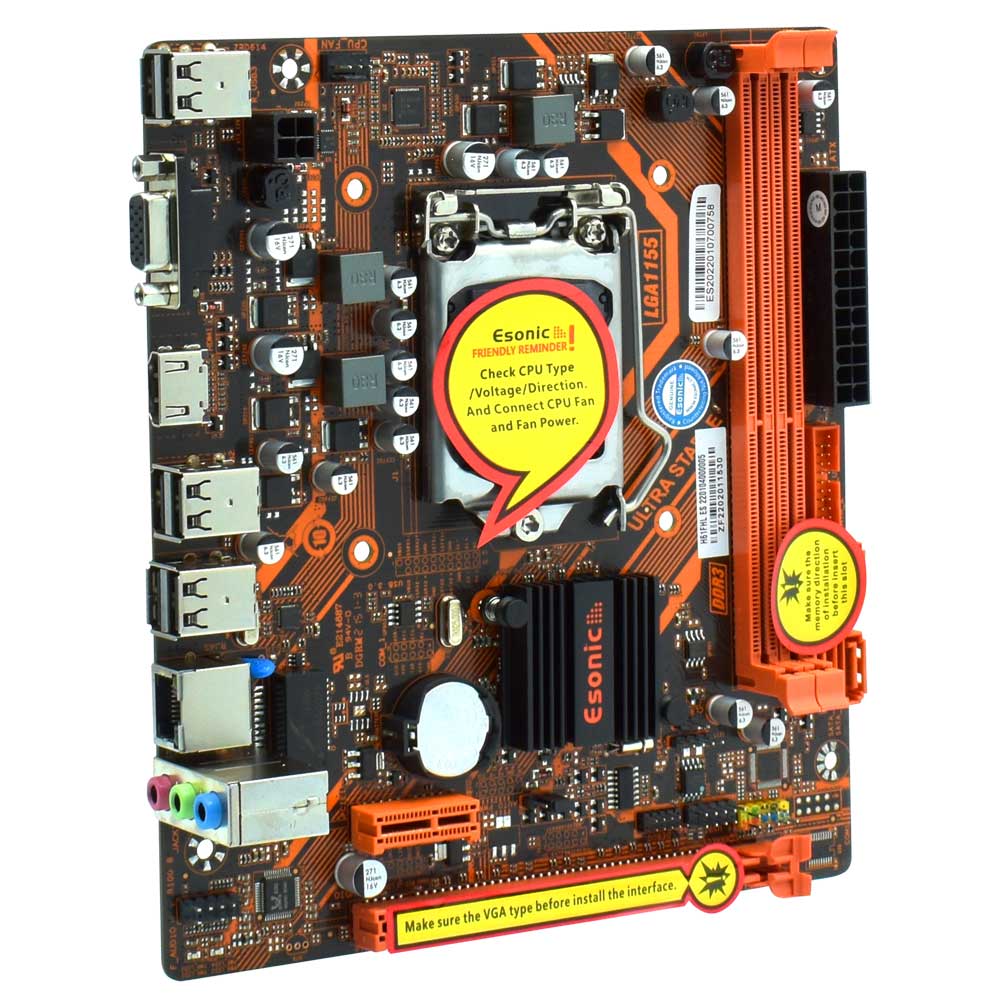 Placa Mãe Esonic H61FHL Socket LGA 1155 / VGA / DDR3 no Paraguai ...