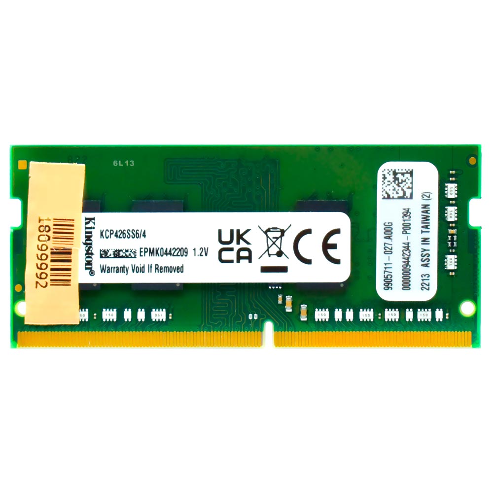 Memória RAM para Notebook Kingston DDR4 4GB 2666MHz - KCP426SS6/4 no ...