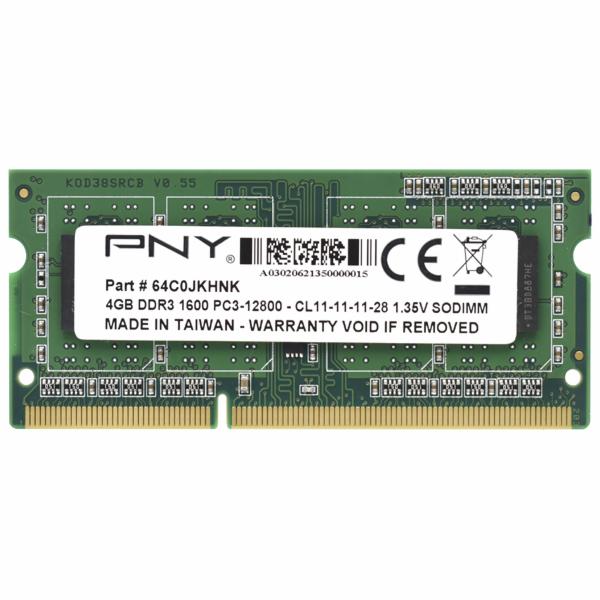 Memória RAM para Notebook PNY Performance DDR3 4GB 1600MHz ...