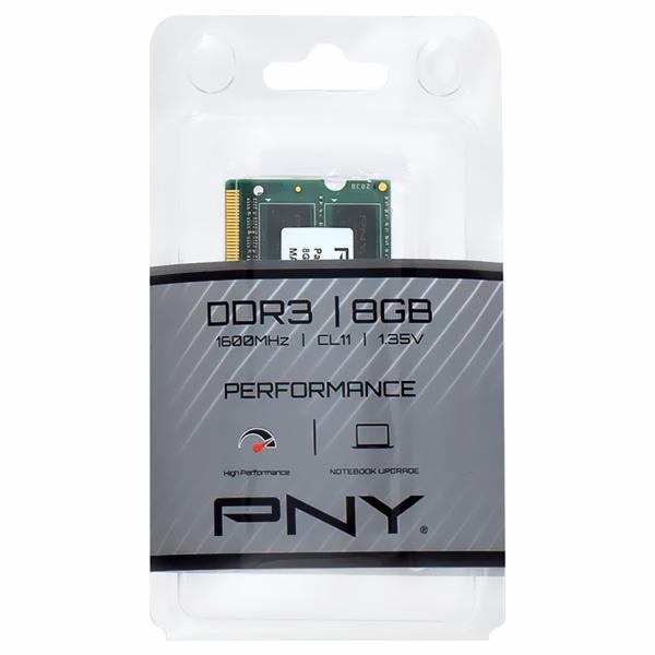 Memória RAM para Notebook PNY Performance DDR3 8GB 1600MHz ...