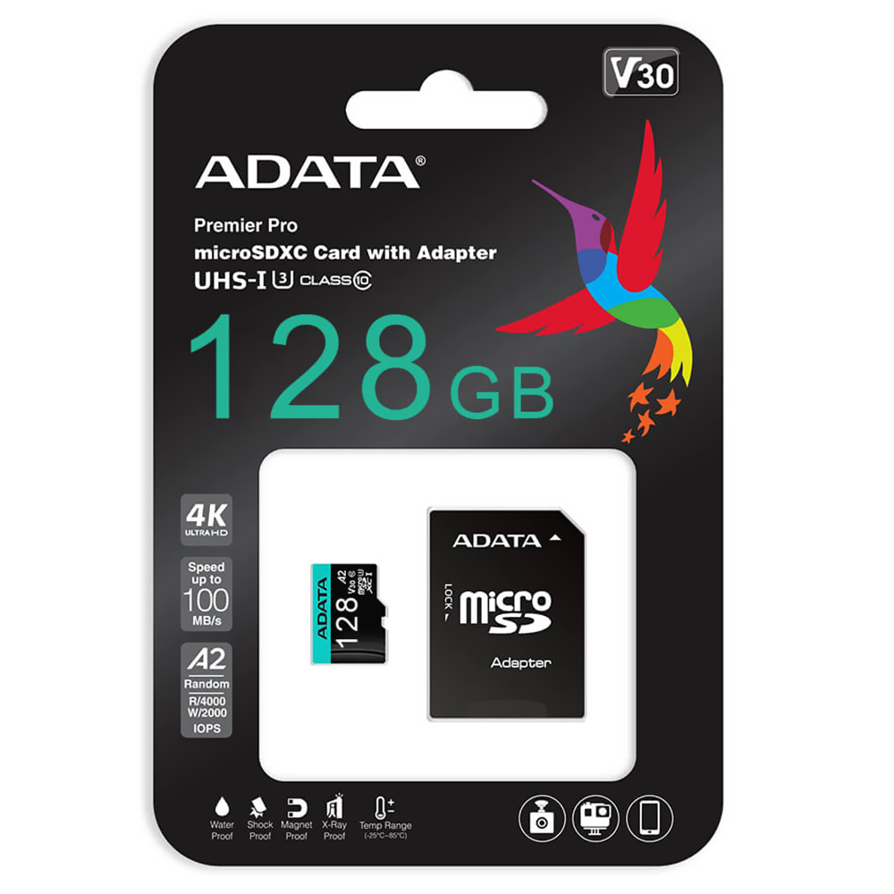Cartão de Memória Micro SD ADATA V30 128GB Classe 10 4K ...