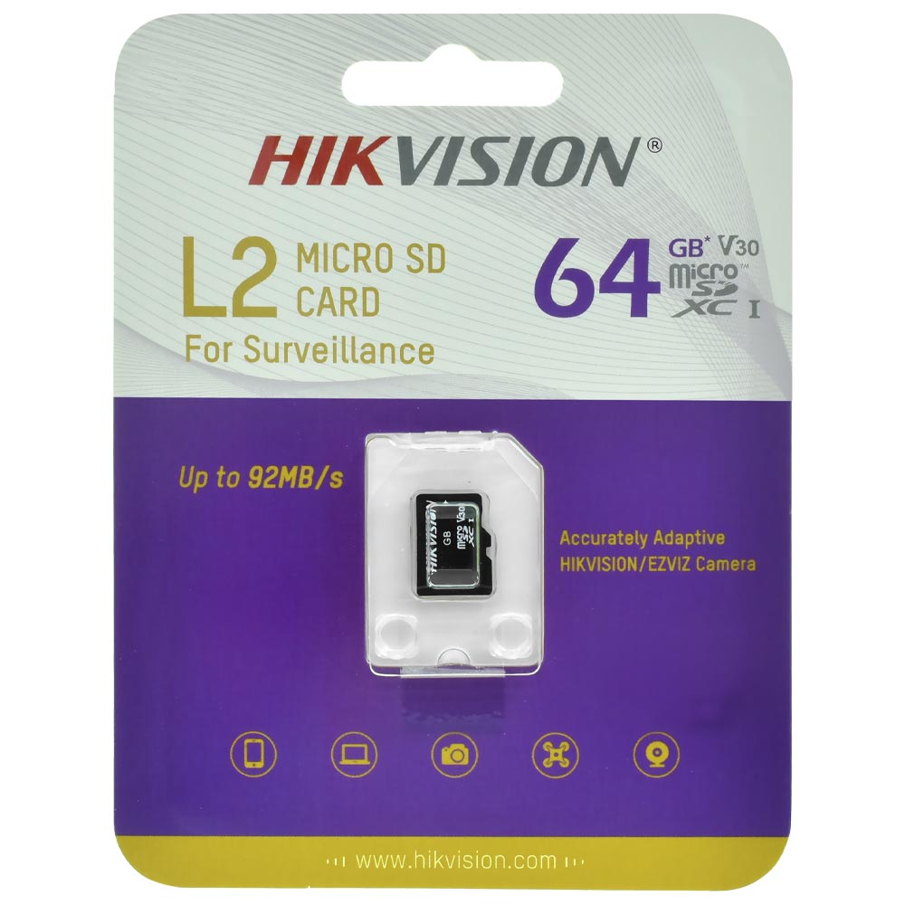 Cartão de Memória Micro SD Hikvision 64GB Class 10 - HS-TF-L2 no Paraguai - Visão Vip ...
