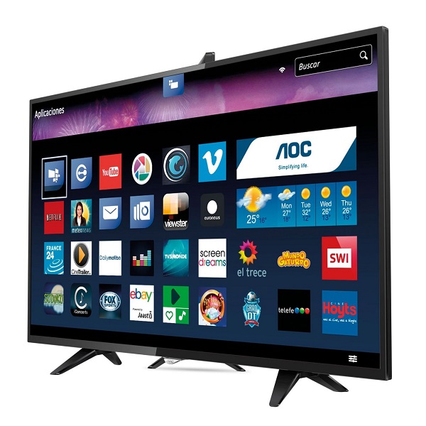 Monitor LED de 32" AOC LE32S5970 Smart HD Slim com TV Digital / 3 HDMI ...