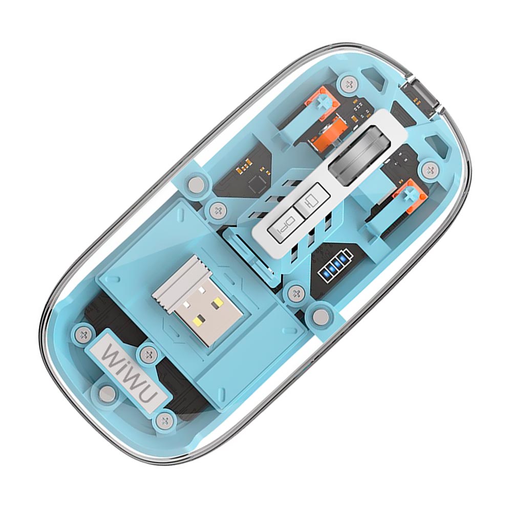 Mouse Wiwu Crystal Magnetic 7 Cores Wireless - Azul (WM105) no Paraguai ...