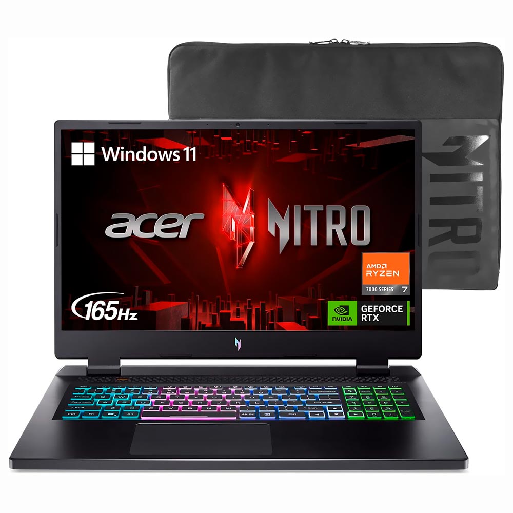 Notebook Gamer Acer Nitro 17 AN17-41-R8N5 AMD Ryzen 7 7735HS Tela Full ...