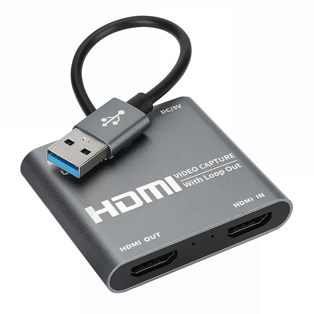 Placa de Captura de Vídeo 4K Ultra HD Loop OUT HDMI / USB 3.0 - Cinza ...