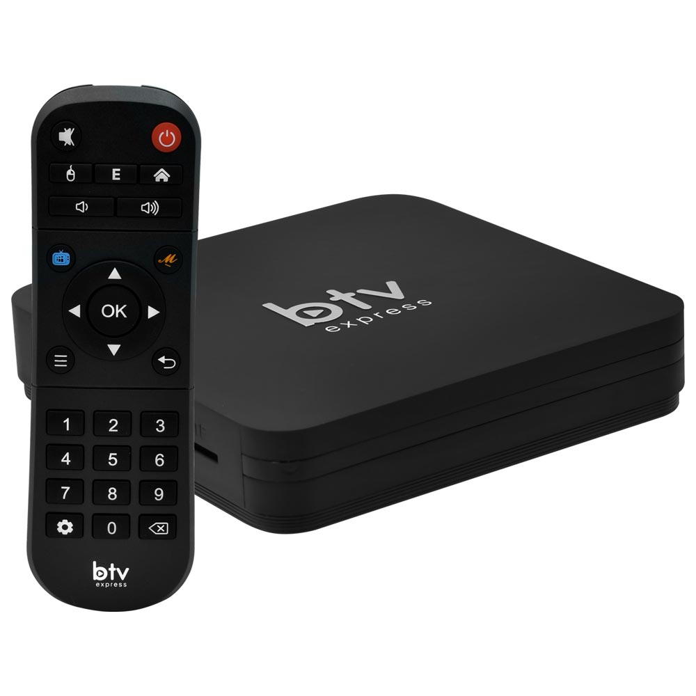 RECEPTOR DIGITAL BTV EXPRESS E13 UHD 4K 2GB/8GB/IPTV/WIFI/HDMI/USB/TF/LAN/ANDROID 11 PRETO no ...