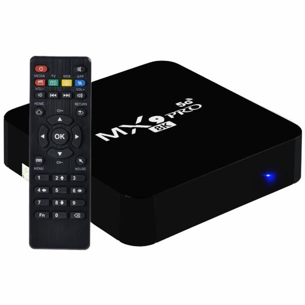 RECEPTOR DIGITAL OTT TV BOX MX9 PRO 5G 8K 8GB/128GB/WIFI/HDMI/USB/SD/MMC/LAN/ANDROID 11.1 PRETO ...