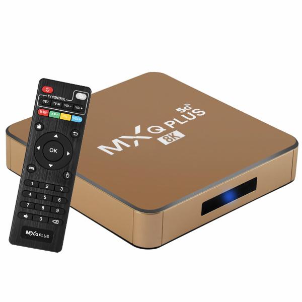 RECEPTOR DIGITAL TV BOX MXQ PLUS 8K 5G DOURADO 2GB/16GB/WIFI/HDMI/USB ...