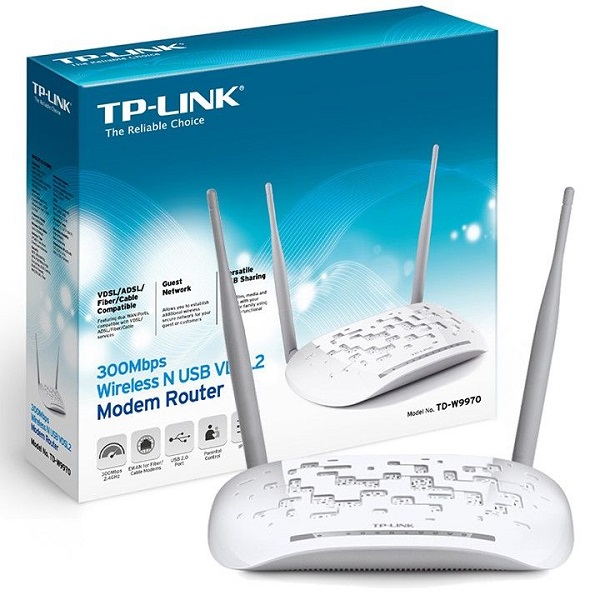 Roteador/Router Wireless e Modem TP-Link TD-W9970 VDSL/ADSL 300mbps no ...