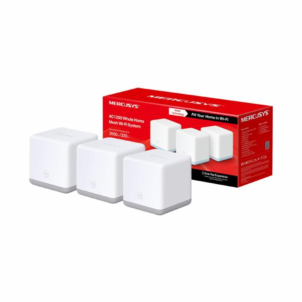 WIR. ROUTER MERCUSYS HALO S12 3-PACK WHOLE-HOME MESH WI-FI AC1200 ...
