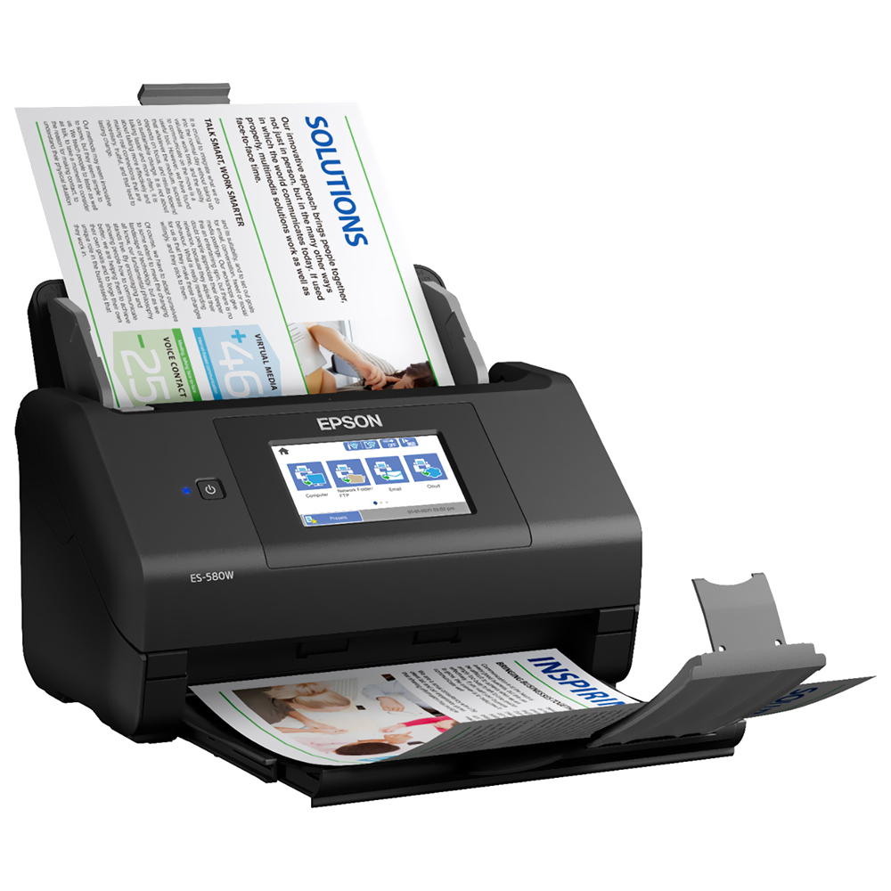 SCANNER EPSON WORKFORCE ES-580W USB/WIRELESS COLOR PRETO no Paraguai ...